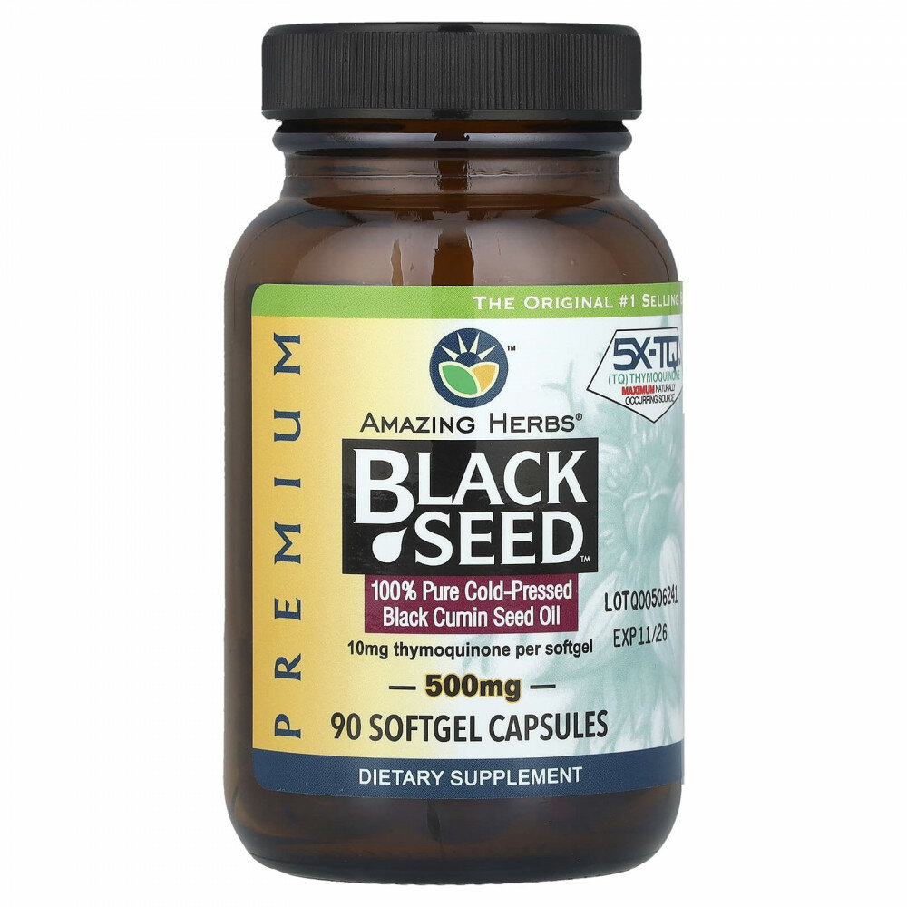 Amazing Herbs, Black Seed™, 90 капсул