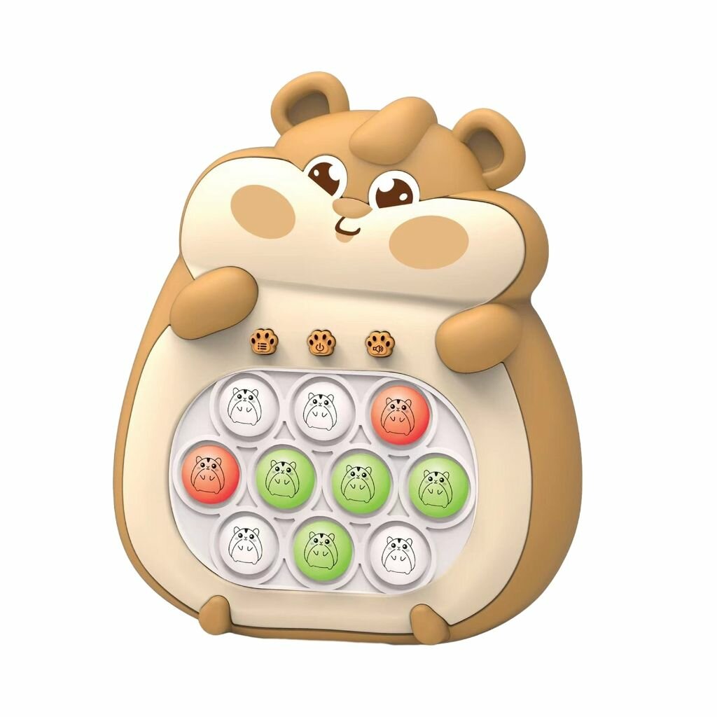 Игровая приставка Speed push для детей press and play hamster game console-коричневая мышь