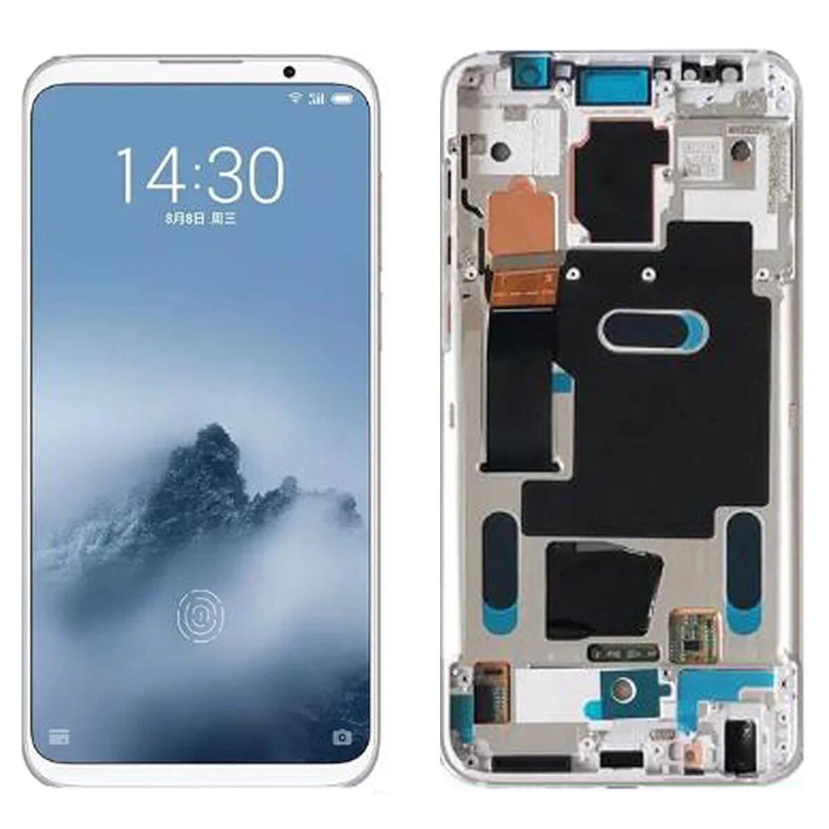 Оригинальный 6,0-дюймовый дисплей в сборе с рамкой для Meizu 16/16TH (M882H/M882Q) — ЖК-дисплей и дигитайзер сенсорного экрана (тестировано)