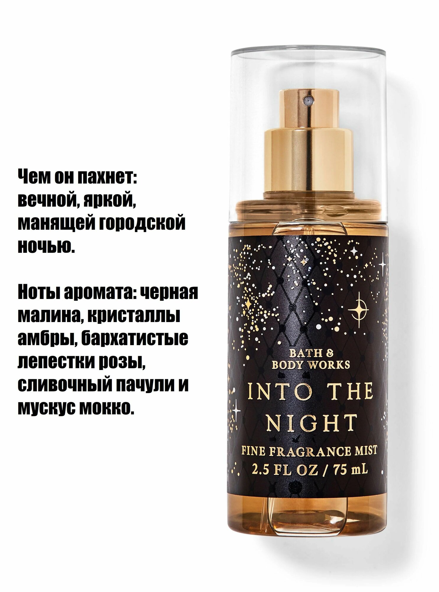 Bath and Body Works мист спрей для тела мини формат для путешествий Into the Night (75 мл)