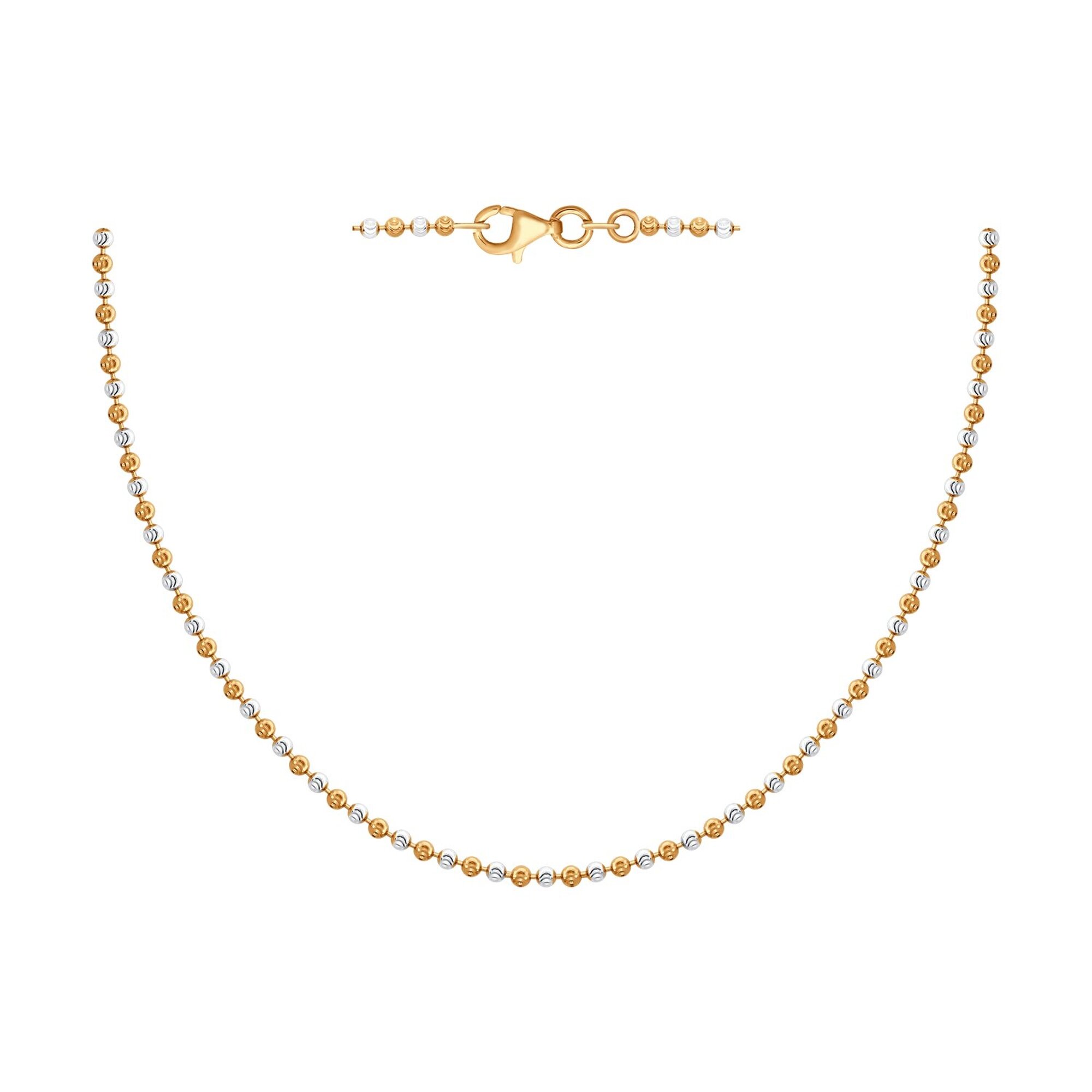 Колье, серебро, 925 проба, золочение