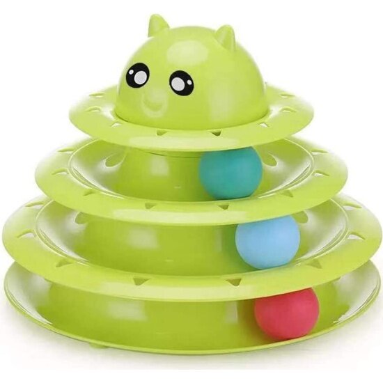 Игрушка Zoowell интерактивная для кошек Play, зеленый трек QTY01503G