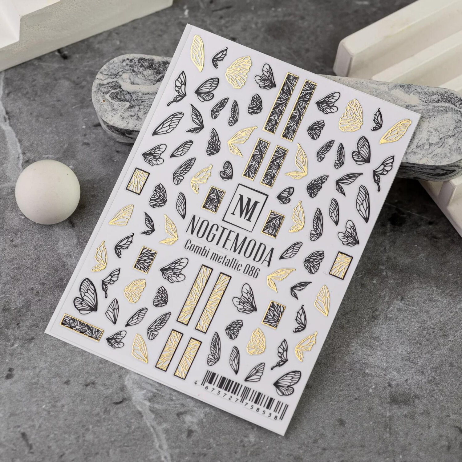 Наклейки Combi Metallic NogteModa №086