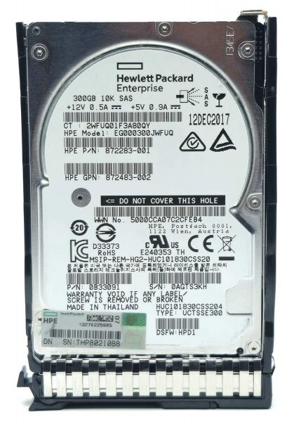 Жесткий диск HP 872483-001 300Gb SAS 2,5" HDD
