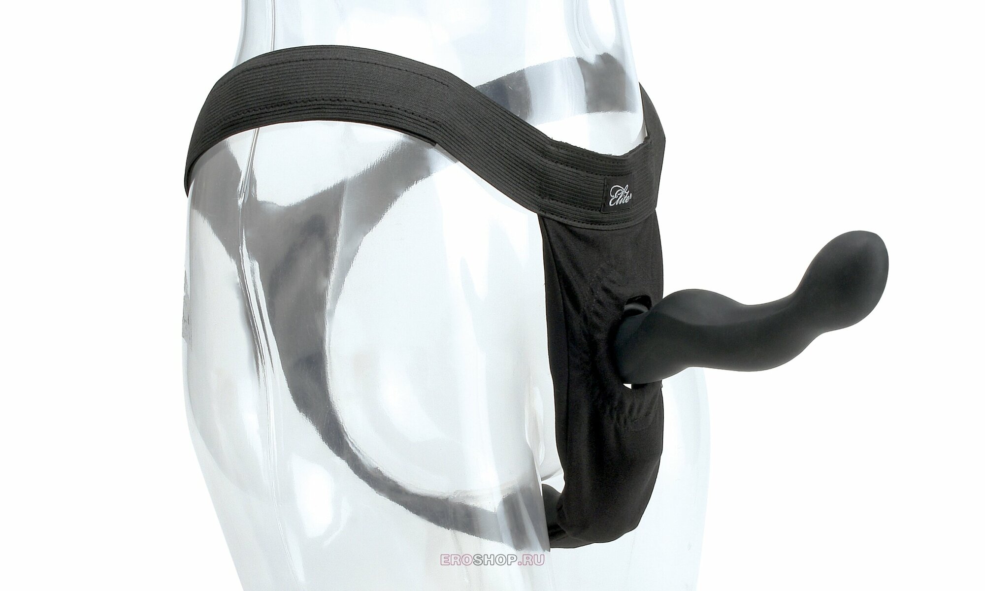 Pipedream Безремневой страпон силикон Fetish Fantasy Elite 7" Vibrating Penetrix Dildo 15 см, PD4537-23, черный