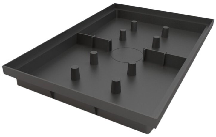 Придверный поддон 600×400 мм черный для сбора воды и грязи в прихожей/тамбуре