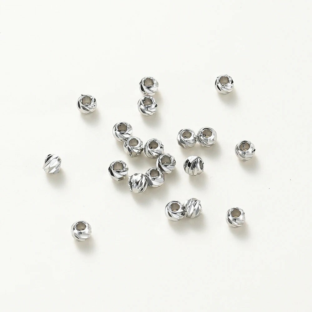 Латунные бусины St.kunkka 14К 18К, 20 шт. 4mm, Platinum