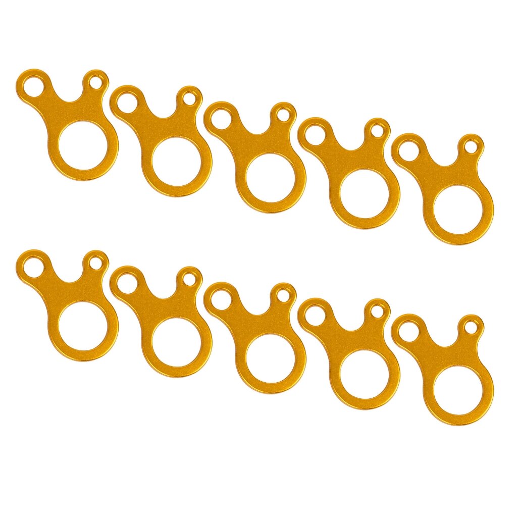 1 комплект из 10 предметов, с пряжкой для аксессуаров, пряжка из алюминиевого сплава snail wind rope, противоскользящая пряжка-золото