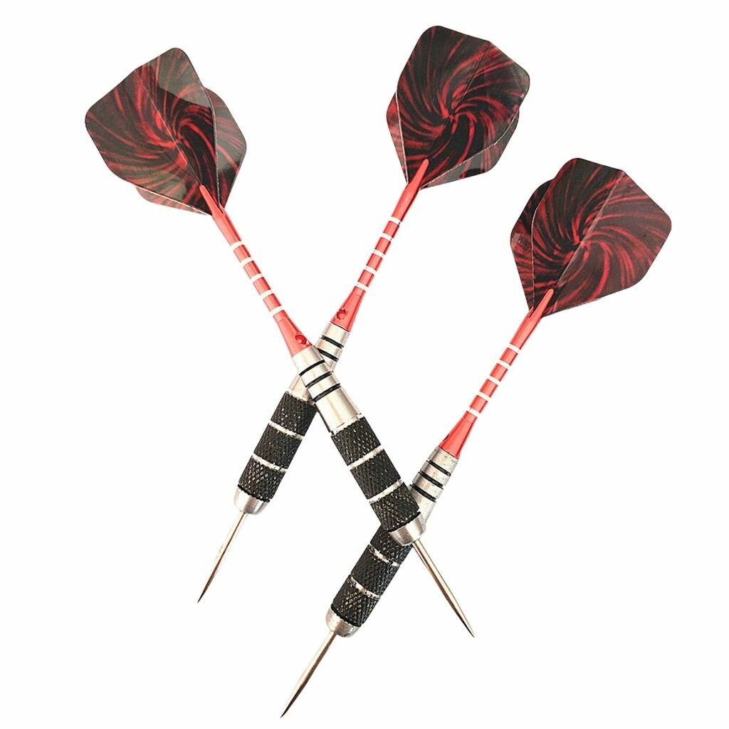 Дартс,22g нержавеющая сталь жесткие дротики - красный L22, 3 шт.