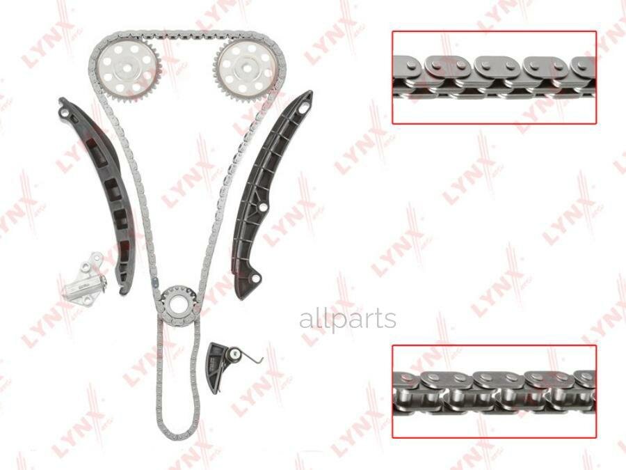 LYNXAUTO TK0064 комплект цепи ГРМ, AUDI A3 1.4-1.6 07-12, SKODA FABIA II 1.6 07-, OCTAVIA(1Z) 1.6 08-13, RAPID 1.6