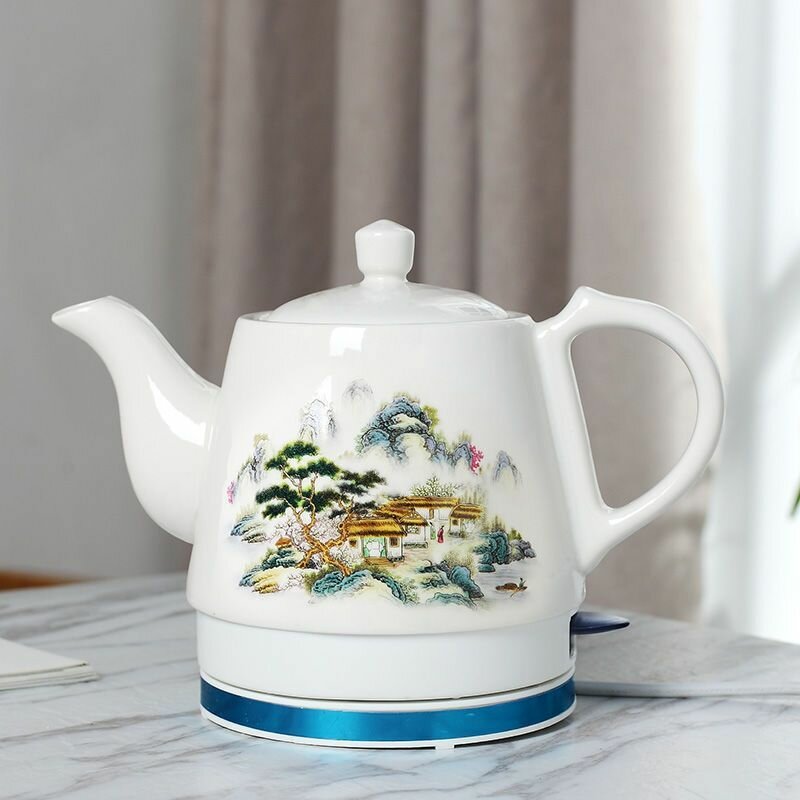 Цзиндэчжэньская керамика, электрический чайник, бело-голубой фарфоровый чайник, 1,2 л, Home Appliance Center1