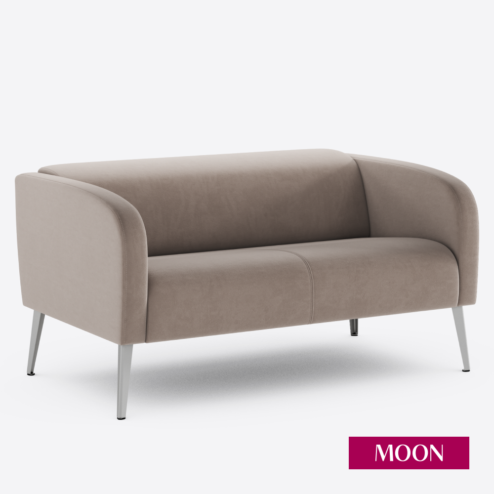 Диван MOON 151 велюр бежевый, нераскладной, 134*84*70, эксклюзивная высокоэластичная пена (UniqFoam)