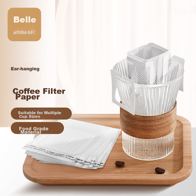 Circle Joy Hanging Ear Coffee Filter Papers, Portable Drip-Style Pour-Over Filter Cups, Filter Paper Bags, Coffee Filter Mesh, Coffee Powder Filter Bags, 50 Pieces