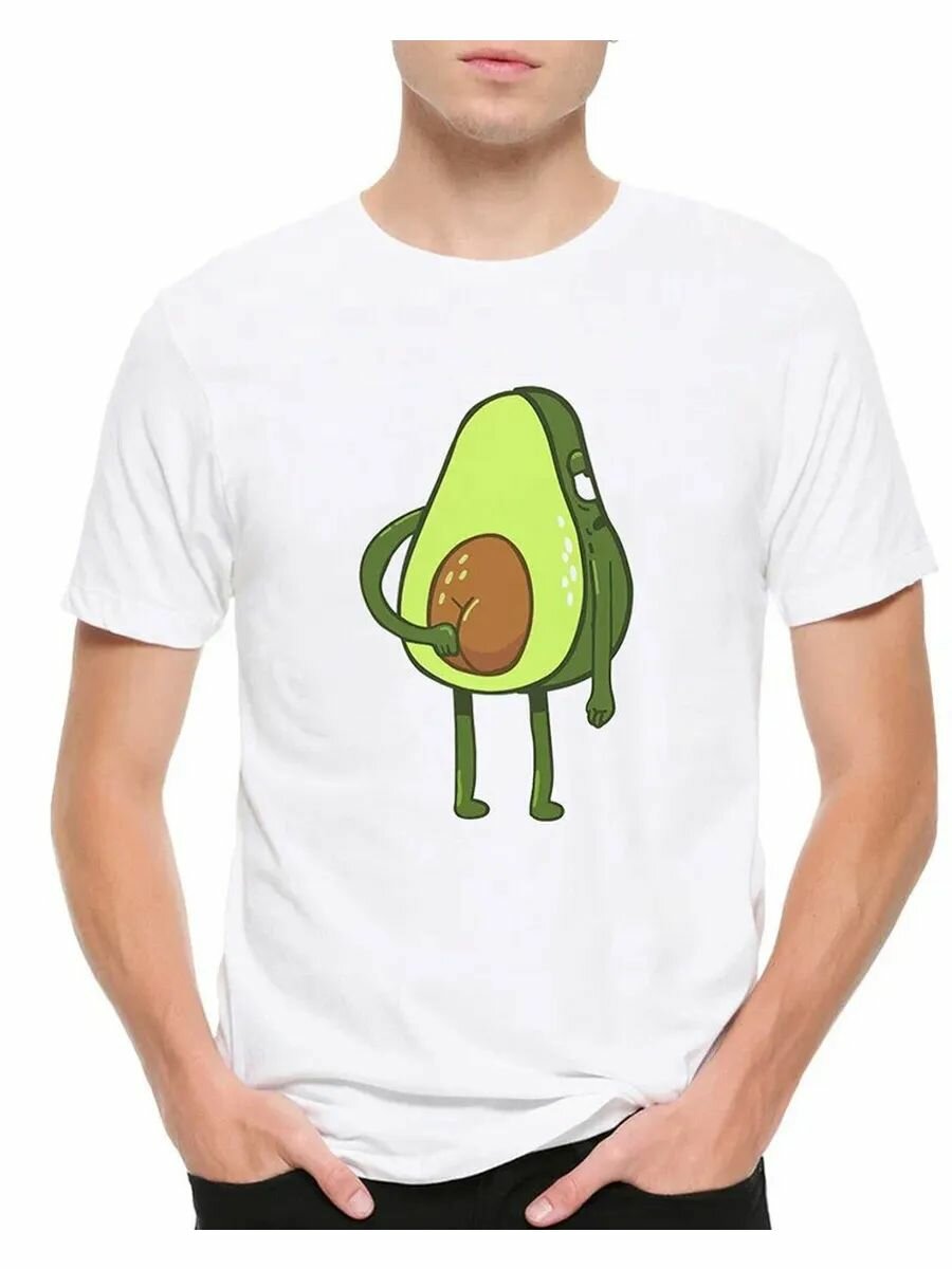 Футболка Авокадо, вид сзади / Мужская