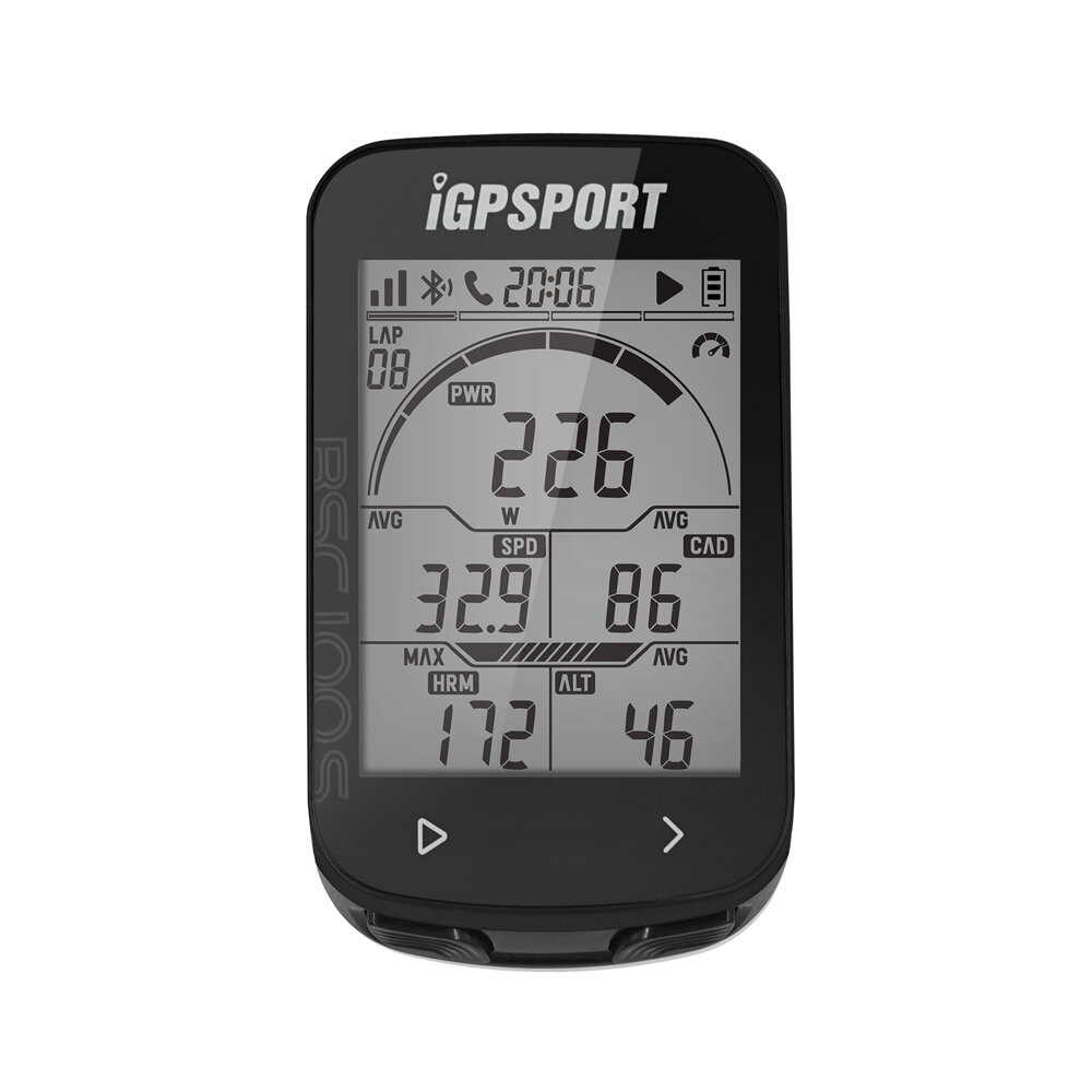 Велокомпьютер IGPSPORT GPS BSC100S с 2,6-дюймовым дисплеем, беспроводной спидометр, цифровой секундомер, водонепроницаемость IPX7.