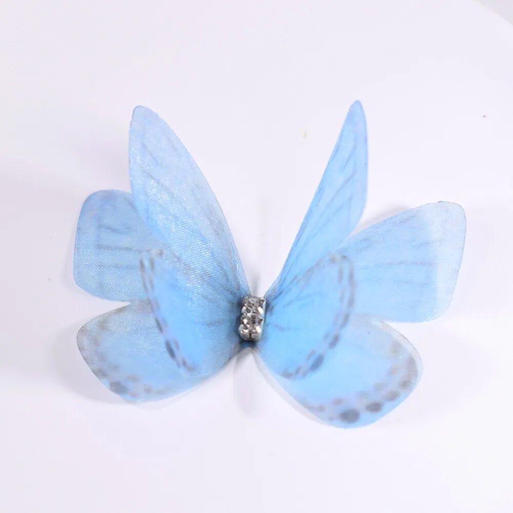 Аппликации-бабочки из органзы 50 шт 01