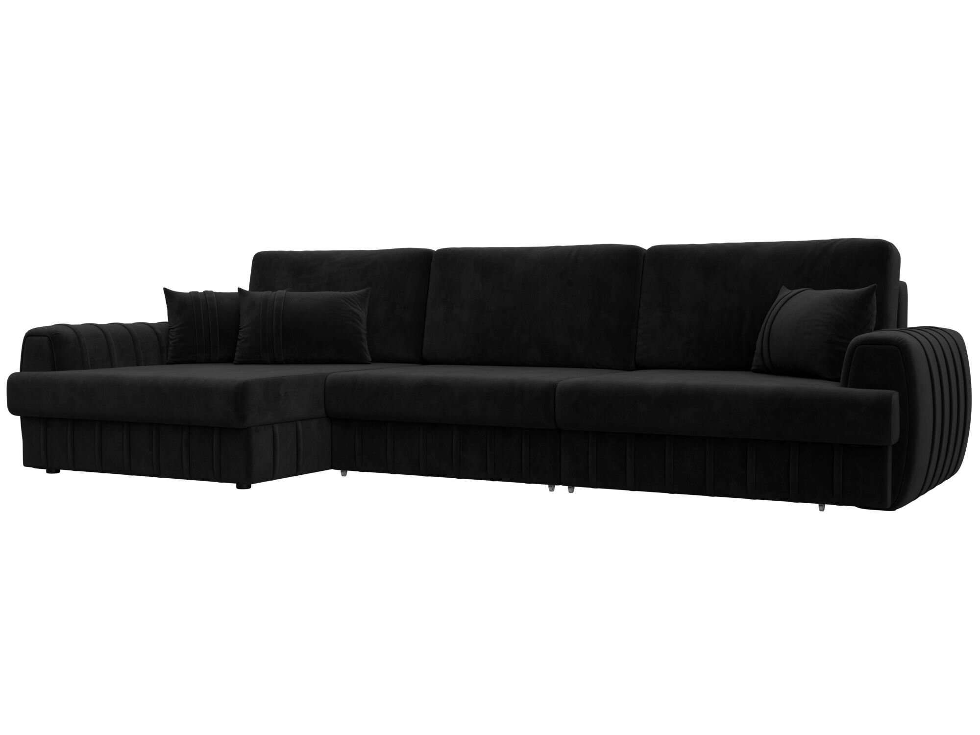 Диван угловой Флоу НПБ Лонг угол левый, Велюр