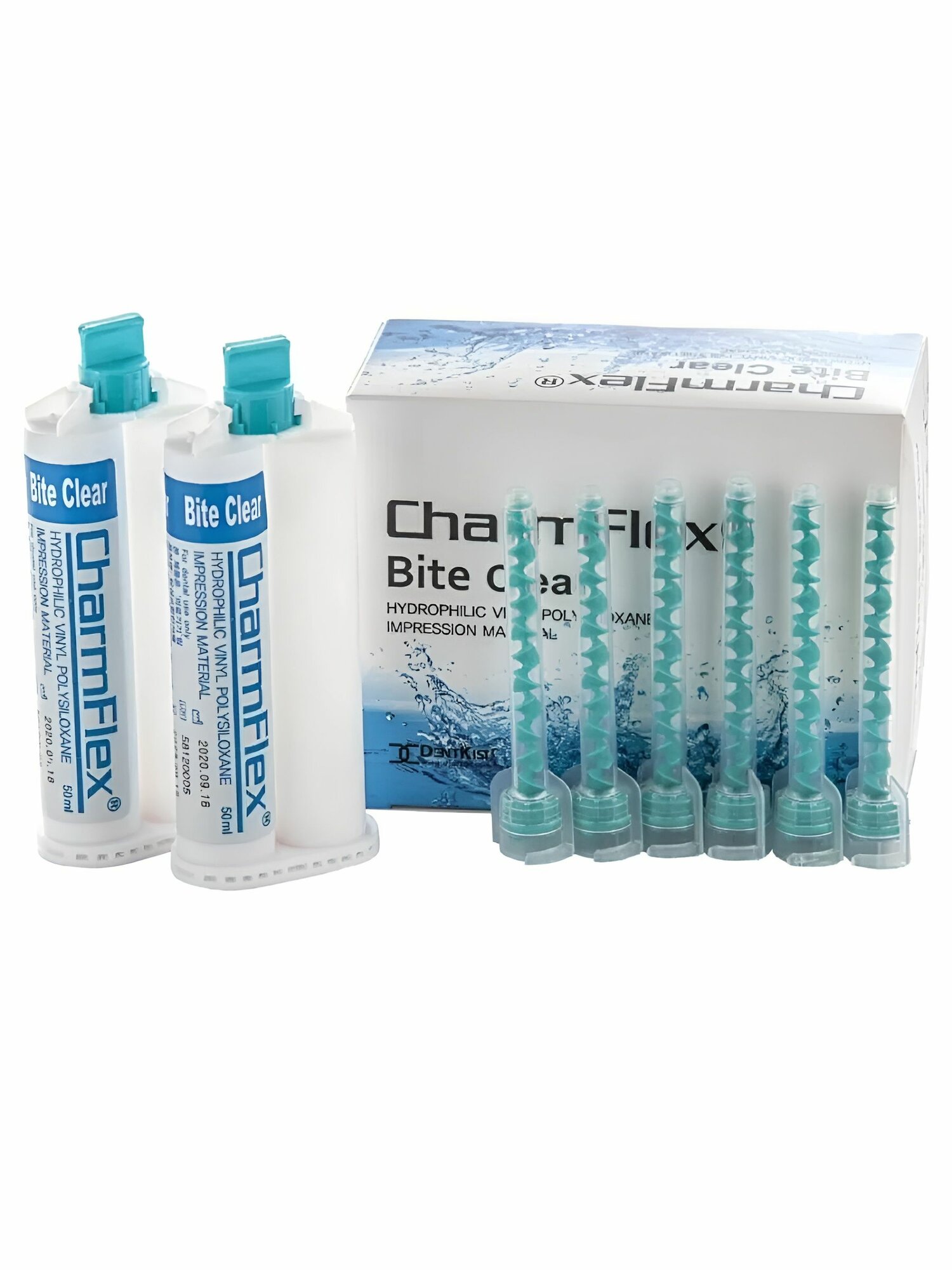 ЧармФлекс БайтКлеа (CharmFlex Bite Clear), Корригирующий слепочный материал, 2катр. х50мл+6, DentKist