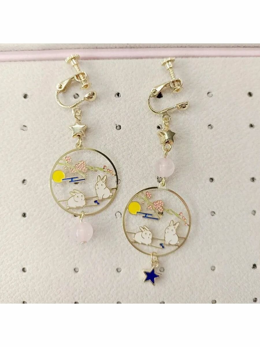 Серьги, искусственный камень