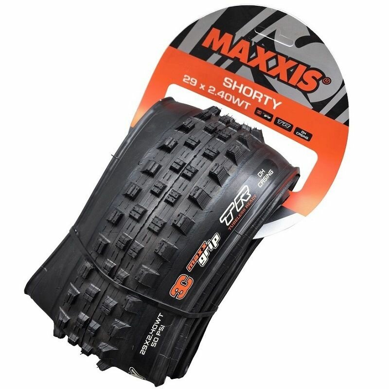 MAXXIS SHORTY, покрышка для горного велосипеда, 29X2.4WT, складная, антипрокольная, вакуумного типа (3CGRIP/TR/DH), черная