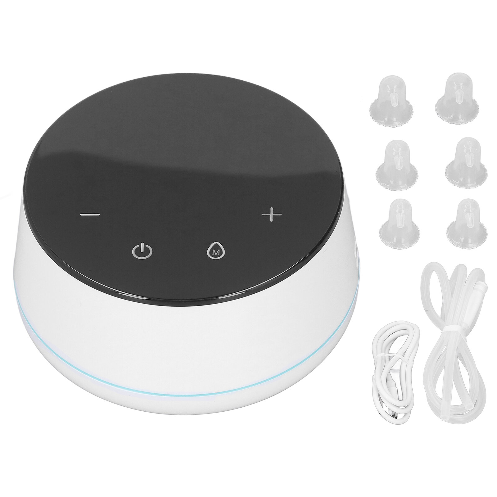 Силиконовый электрический корректор сосков, состоящий из 6 частей, с 9 шестернями, устройством для втягивания перевернутых сосков, 6 накладками на грудь для всасывания и комфорта, регулируемой силой всасывания