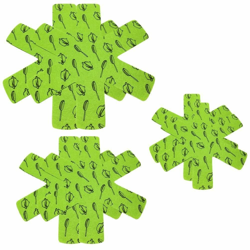 12 шт. разделители для кастрюль из нетканого материала, многоразовые подставки для посуды, серый