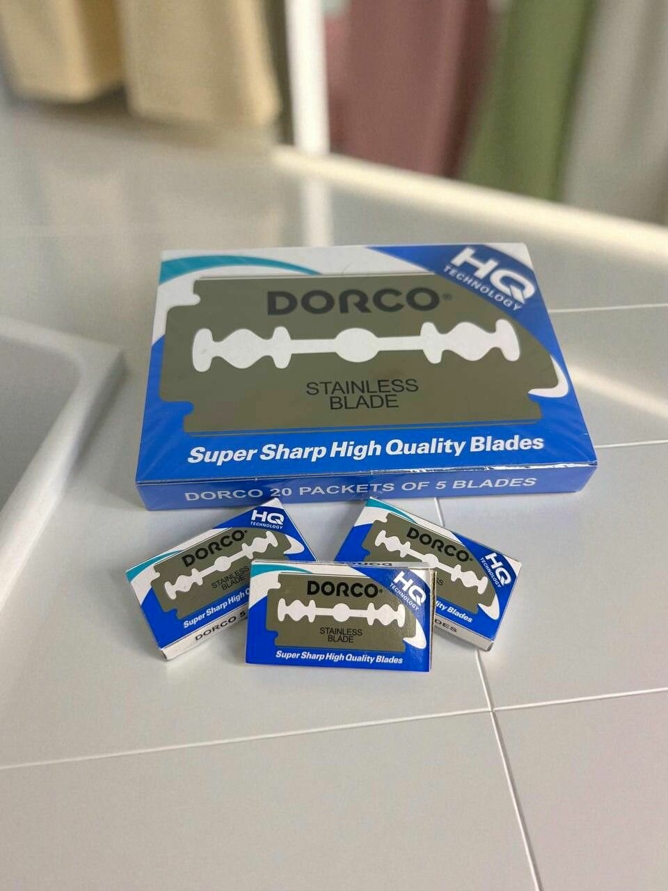 Dorco лезвия для Т-образного безопасного станка двусторонние классические , 20 уп, 100 лезвий