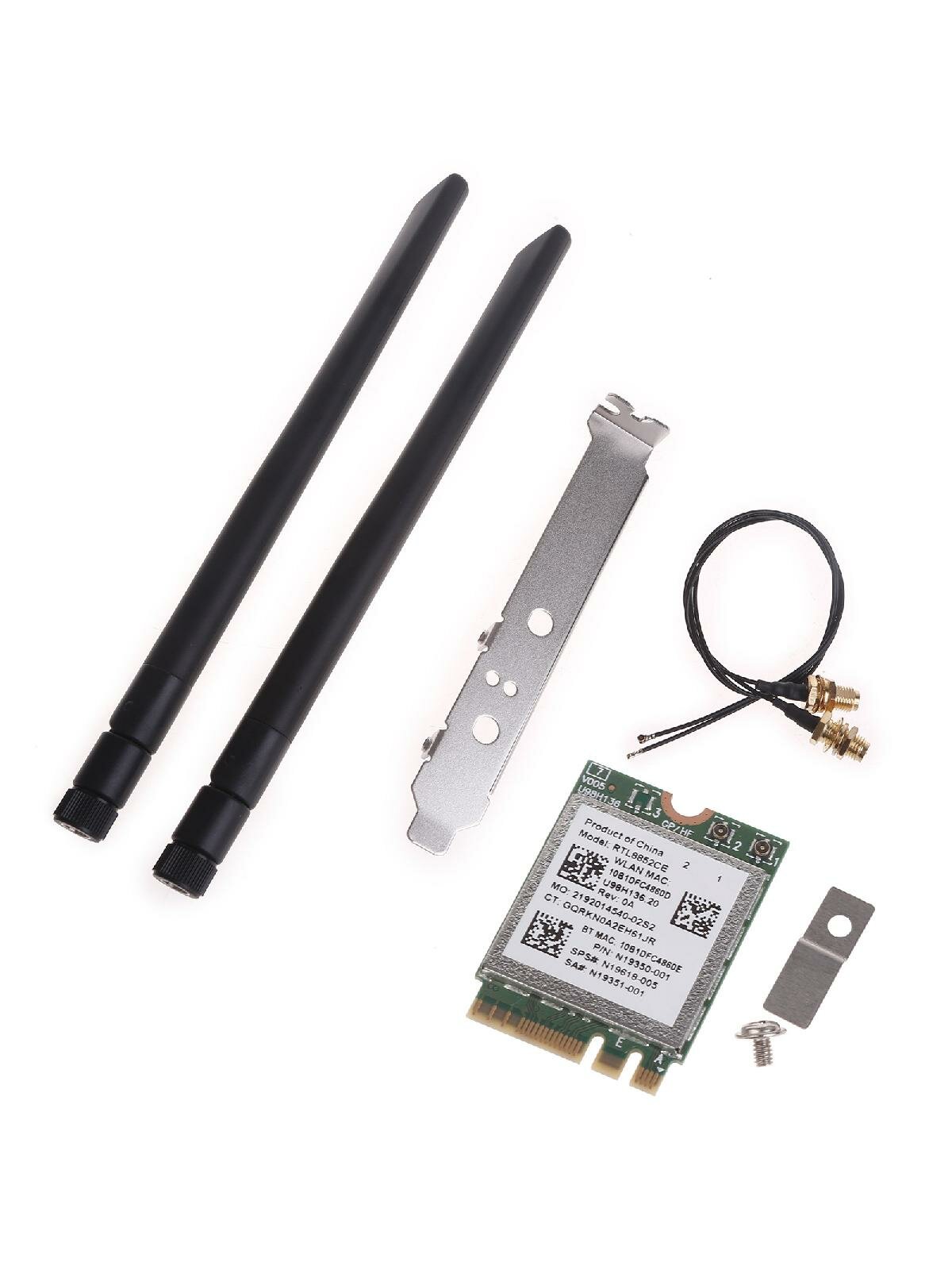 RTL8852CE Dual Band 2.4G/5G WIFI6 802.11ax WIFI Card 1800M BT5.0 Module Network NGFF M.2 For laptop/PC Support Win10