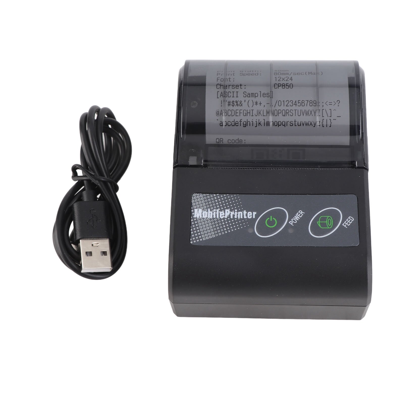 Bluetooth Receipt Printer Auto Sleep and Wake Up Wireless Mini Ticket for Restaurant Sales Retail