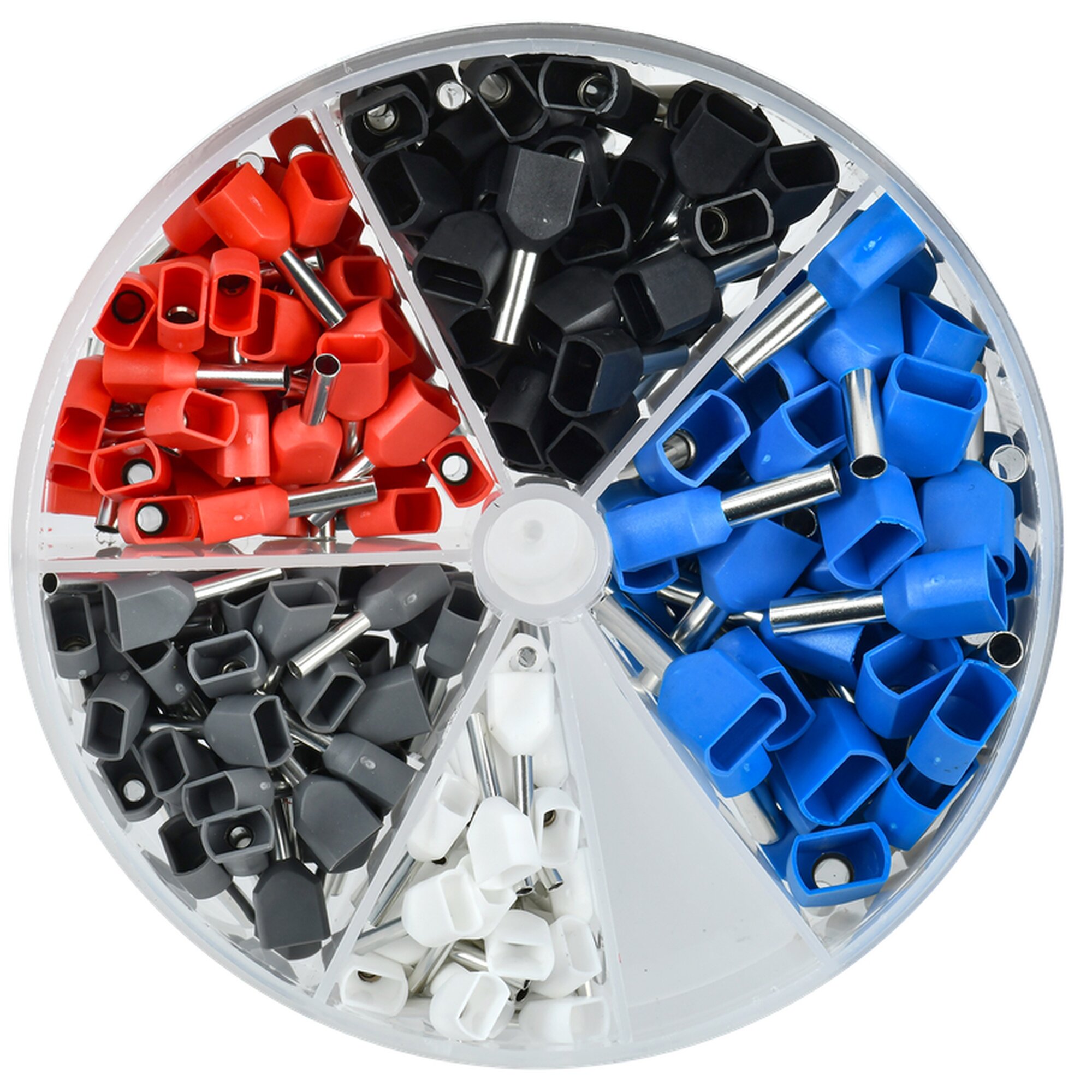 Набор наконечников №1 IEK НШВИ2, штыревой втулочный медный, 0.5-2.5мм2, 400В, изоляция, 2шт, кейс