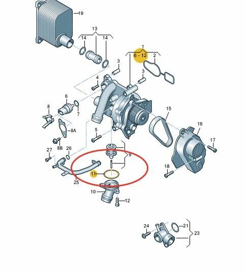 Прокладка помпы Skoda Octavia A5 1.8 TSI
