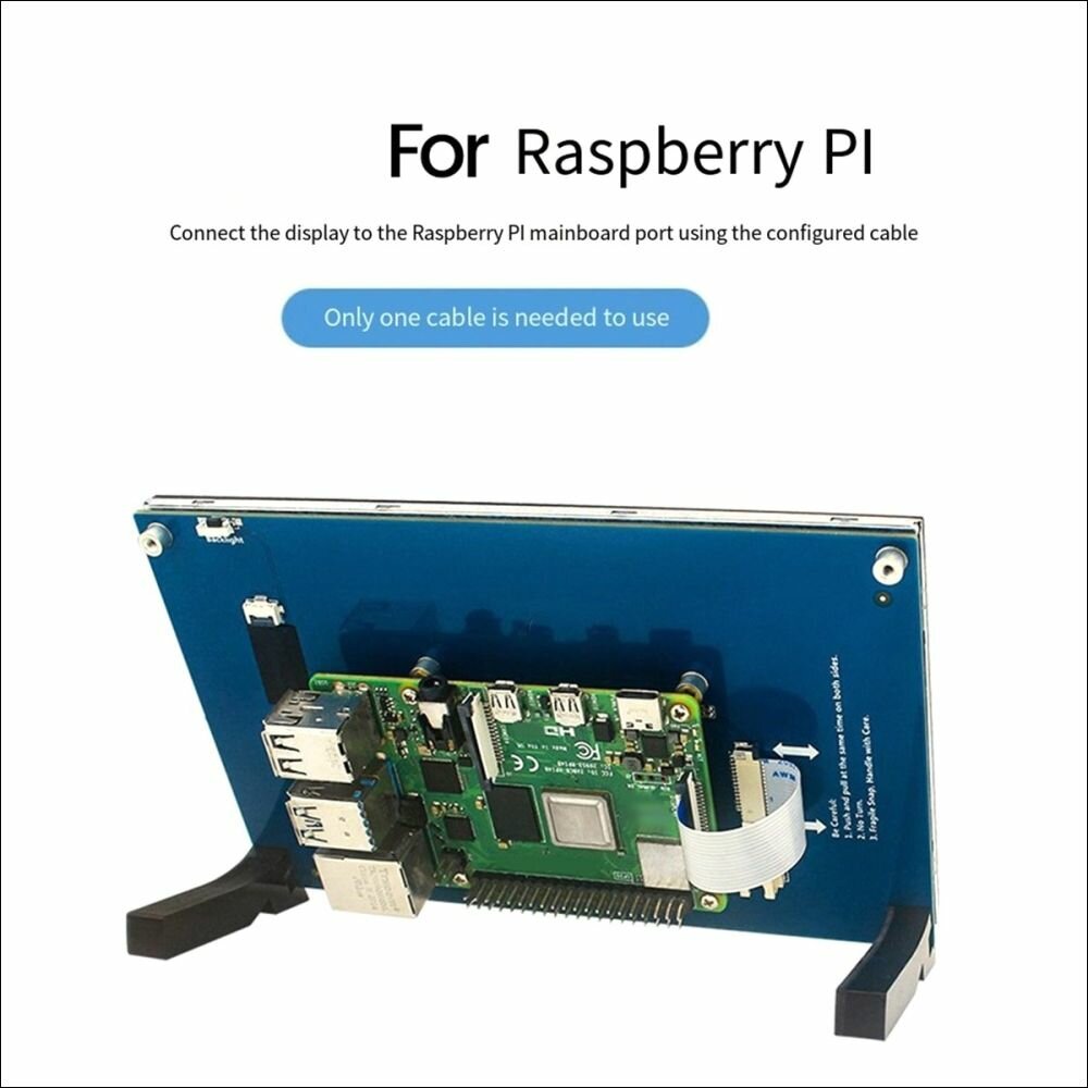 Для Raspberry Pi 4B3B+ емкостный сенсорный дисплей 43 дюйма HD IpsA