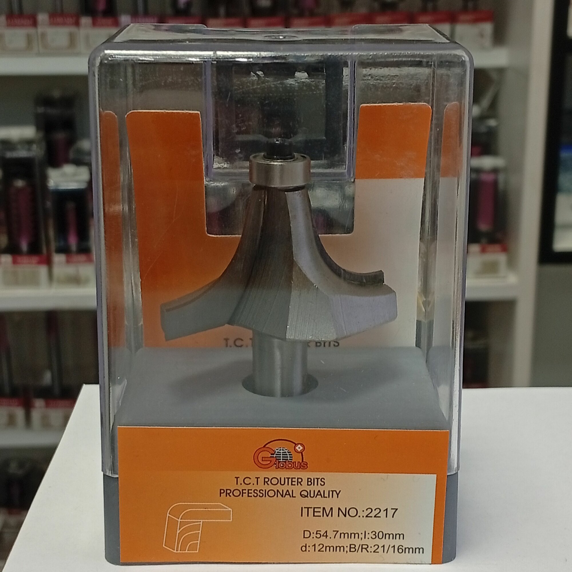 Фреза Глобус кромочная фигурная радиус 16 мм серия 2217 D:54.7mm I:30mm d:12mm