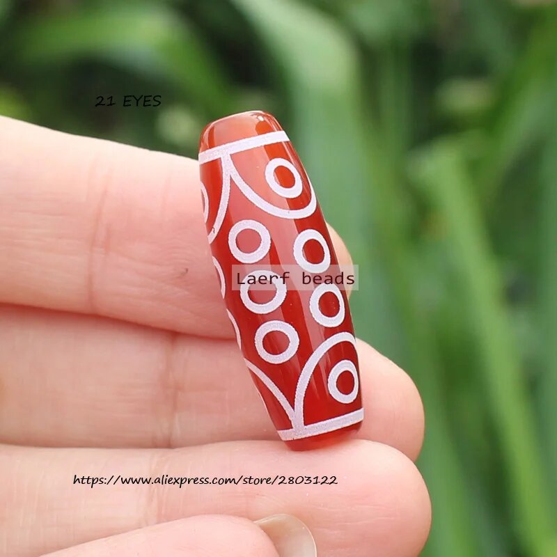 Натуральные бусины Тибет ДЗИ черный/красный агат лаerf beads 21eyes