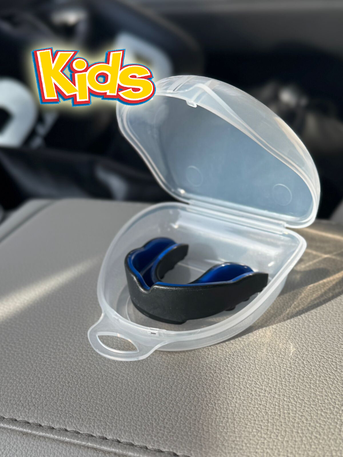 Боксерская капа черно-синяя