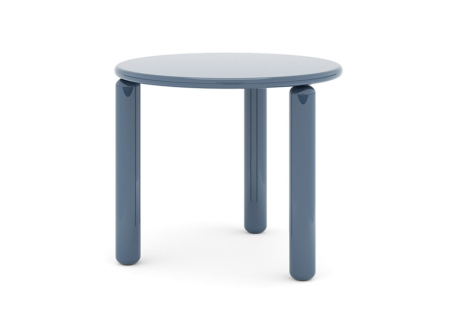 Столик журнальный Блейр синий высокий, МДФ в глянцевой эмали