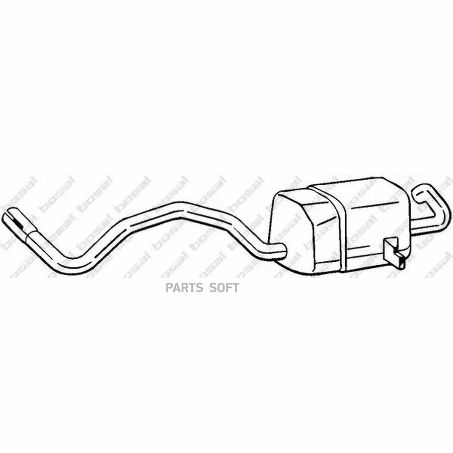 Глушитель RENAULT Megane (02-09) задняя часть BOSAL от официального дистрибьютора, BOSAL, артикул 280813