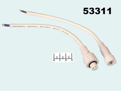 Разъем 2pin в комплекте влагозащищенный BLHK16-2PW WP 2*0.75
