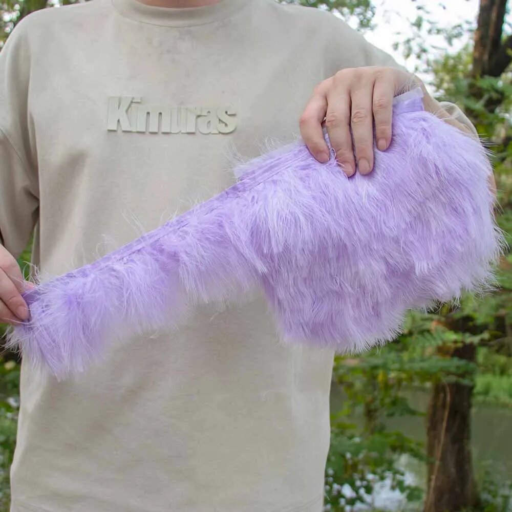 Перья индюка Marabou, сиреневые, 1 метр