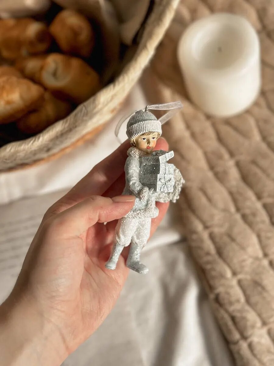 Елочная игрушка ретро дети