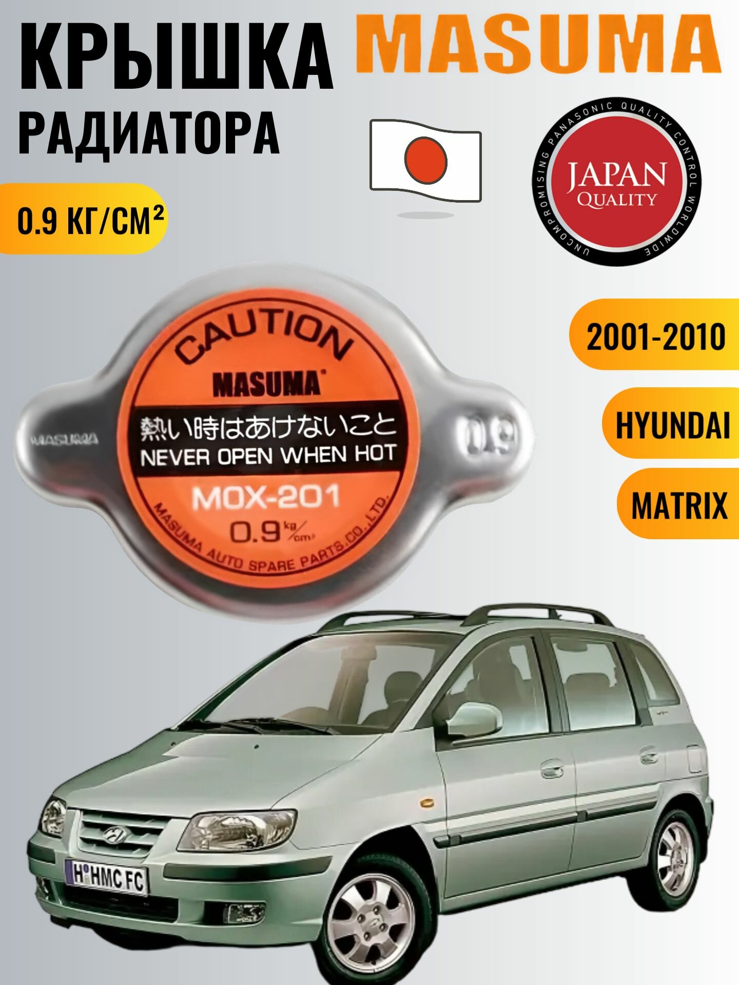 Крышка радиатора Hyundai Matrix / Хендай Матрикс V1.6 / 1.8 2001-2010