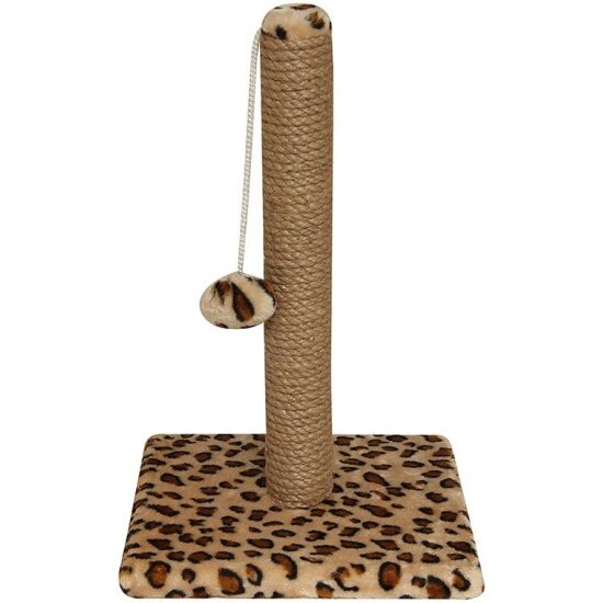 Когтеточка Gamma "Столбик №18" для котят с игрушкой, 260*260*460мм