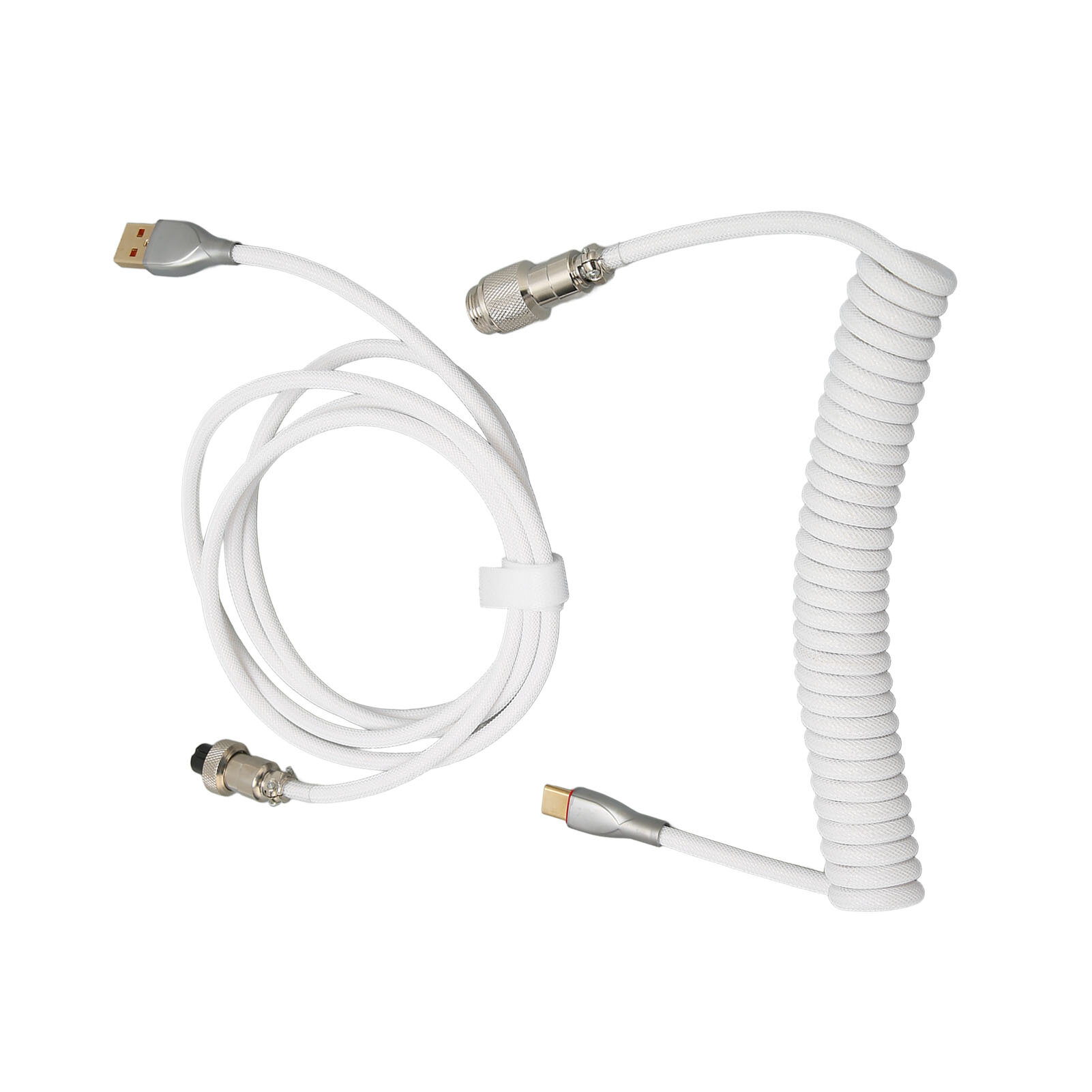 Механический Кабель Клавиатуры: USB-C и USB-A Разъемы с Металлическим Авиационным Коннектором - Устойчивое Соединение для Игр Быстрая Зарядка с Двойной Нейлоновой Оплеткой Стильный Дизайн for Геймеров и Пользователей ПК