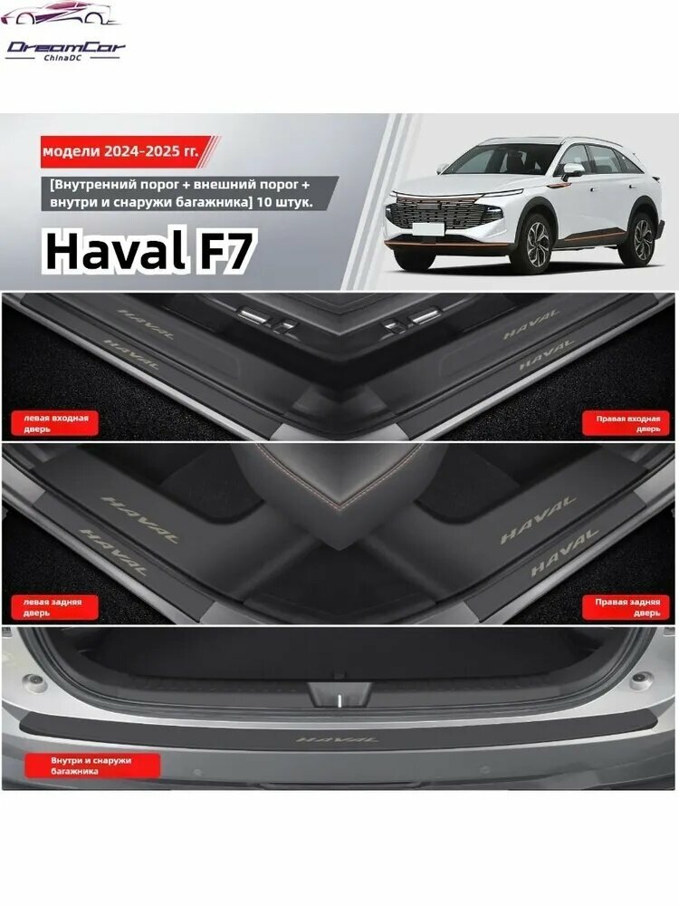 2024-2025 Haval F7 II Защита порога двери автомобиля, Наклейки на машину Haval F7 II 2024-2025, Красиво и практично.