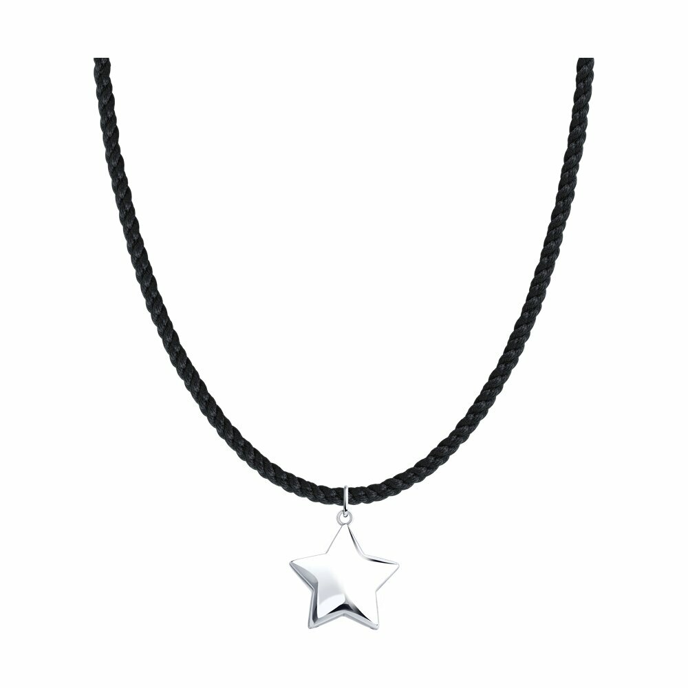 Колье, серебро, 925 проба, родирование