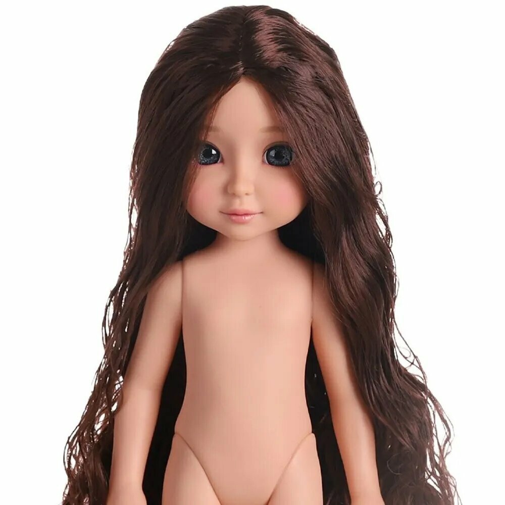 12-дюймовая виниловая кукла American girl doll little girl toy для детей-коричневые вьющиеся волосы средней длины