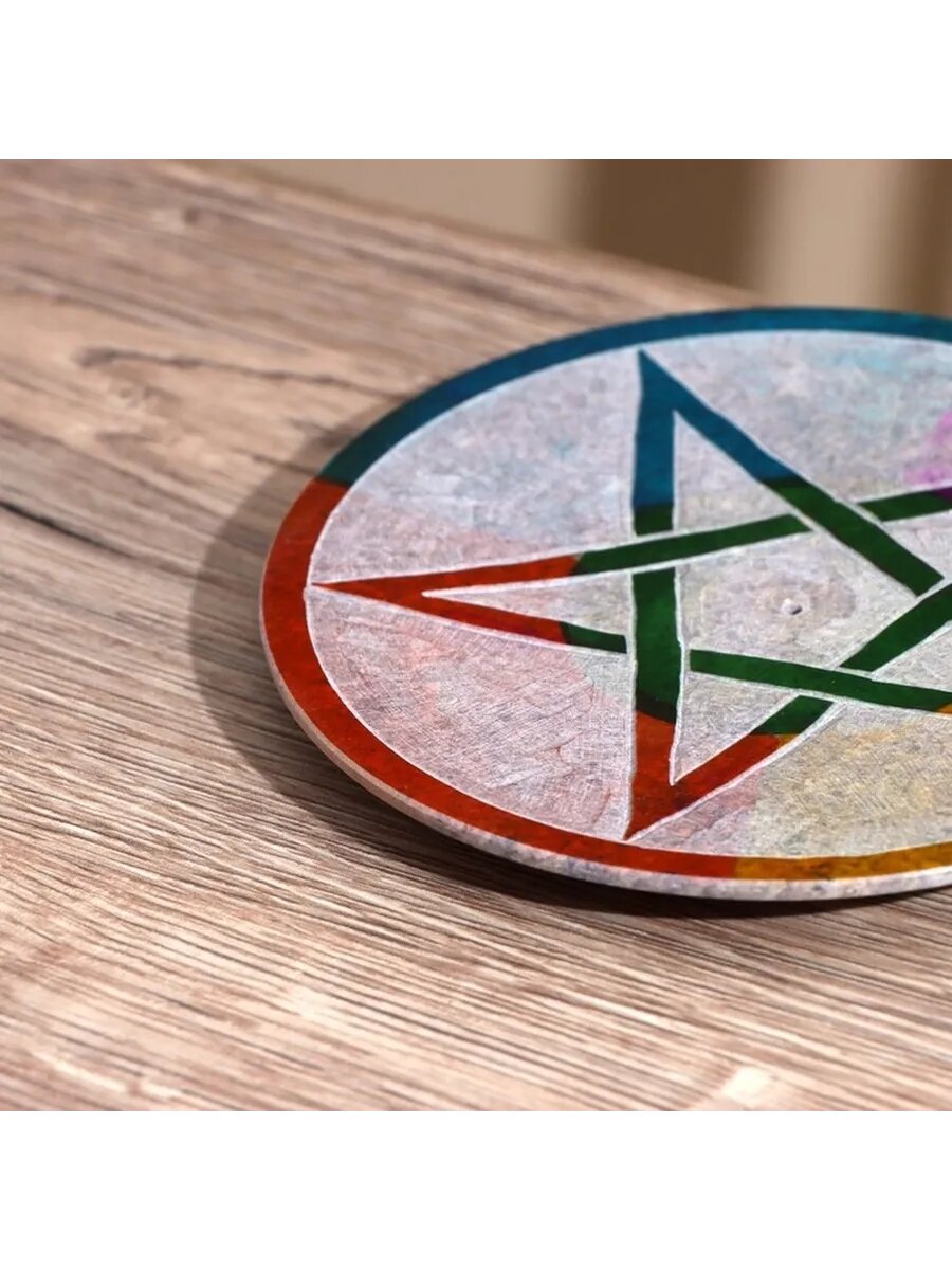 Эстетическая подставка для благовоний "Звезда" из камня