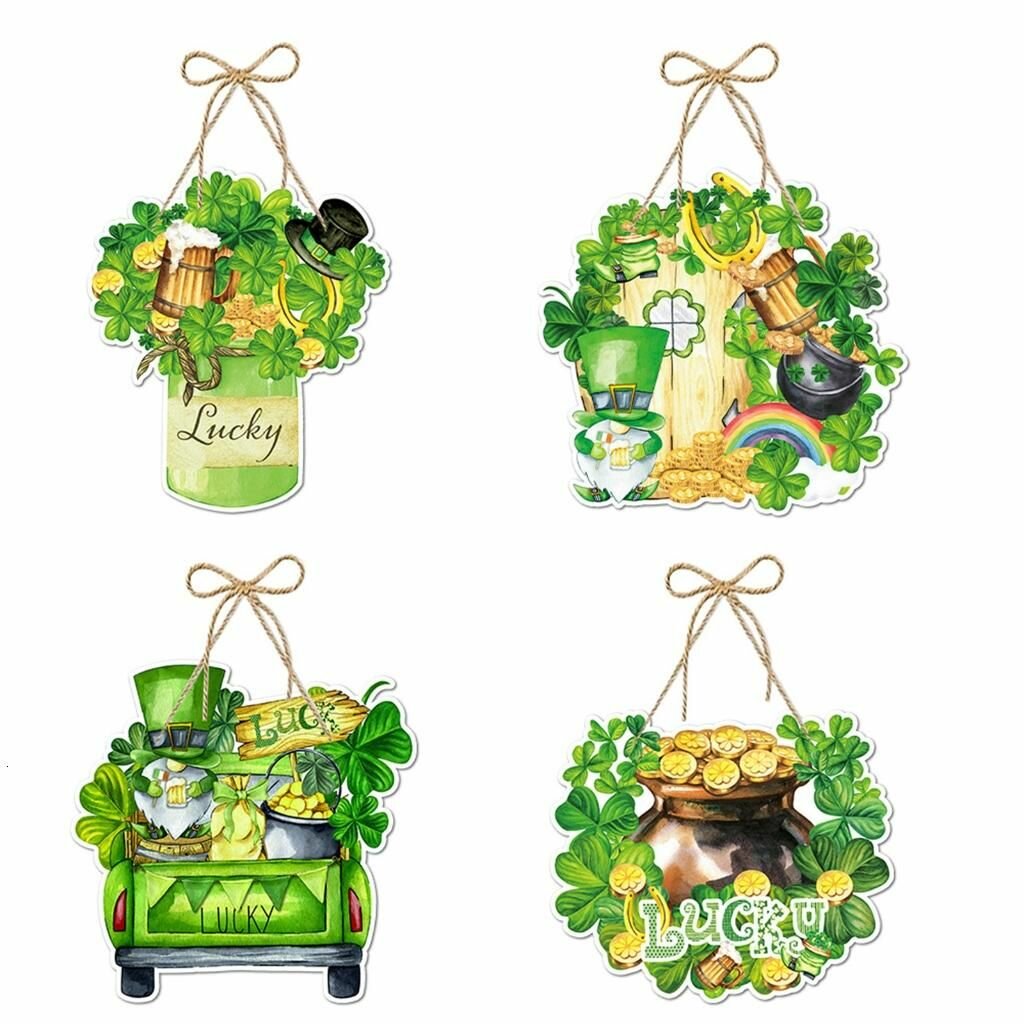 Бумажная подвеска на дверь для ирландского фестиваля