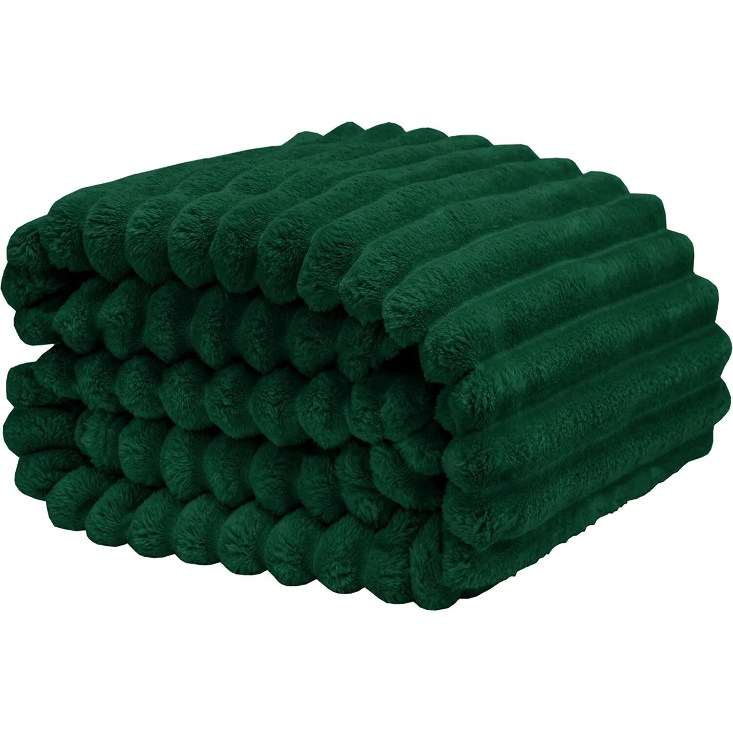 Покрывало 150х200 BRAVO Family велсофт Волна г/к №94 изумрудный в пакете