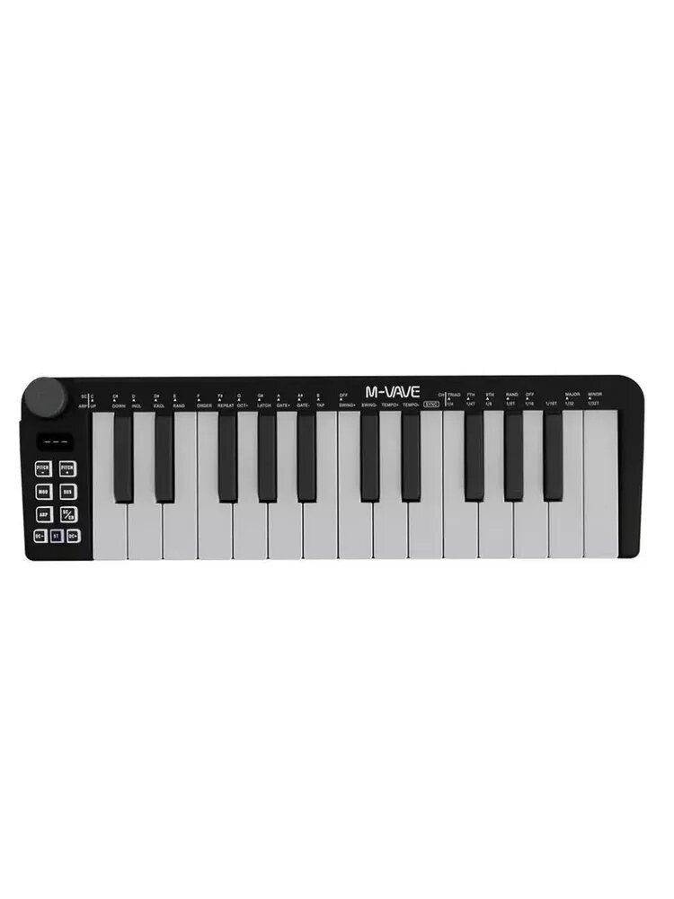 MIDI-клавиатура M-VAVE SMK-25 MINI BLACK, 25 малоразмерных клавиш